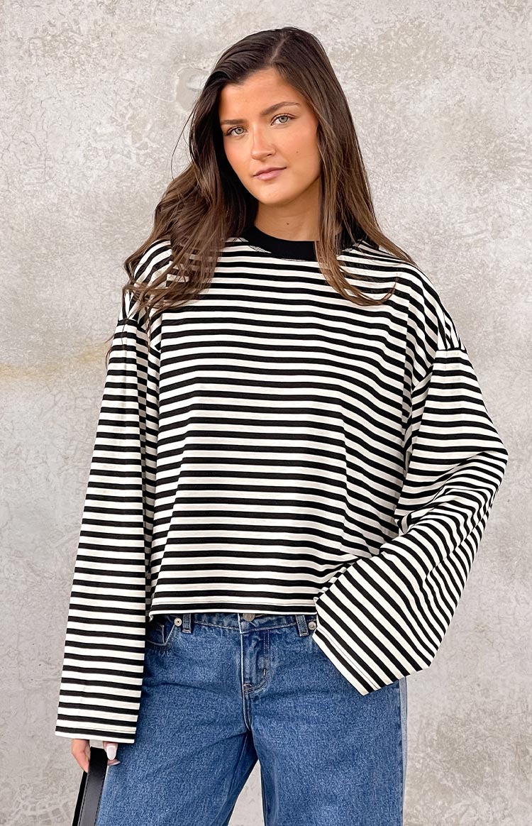 Lioness Bloom Onyx Stripe Long Sleeve Top | Beginning Boutique NZ