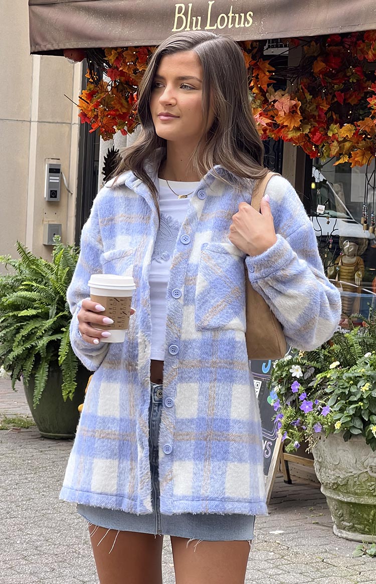Neve Blue Check Jacket | Beginning Boutique NZ