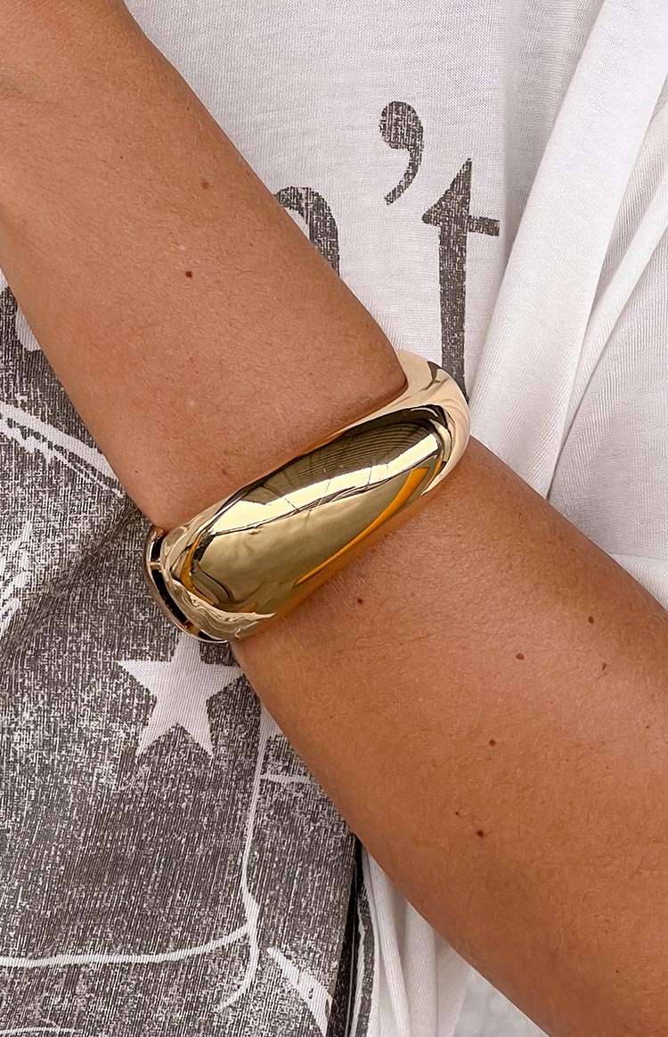Steph Gold Cuff Bracelet – Beginning Boutique NZ