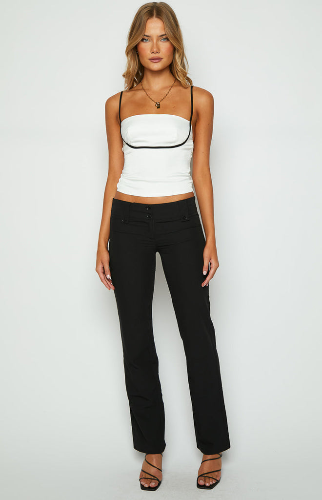 Tamra White Low Back Top – Beginning Boutique NZ